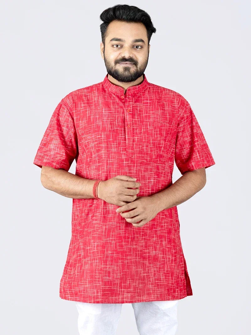Half Sleeves Men Kurta Online at Weavers India – WeaversIndia