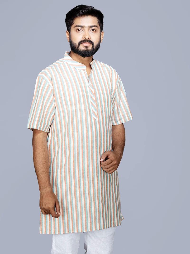 Half Sleeves Men Kurta Online at Weavers India – WeaversIndia
