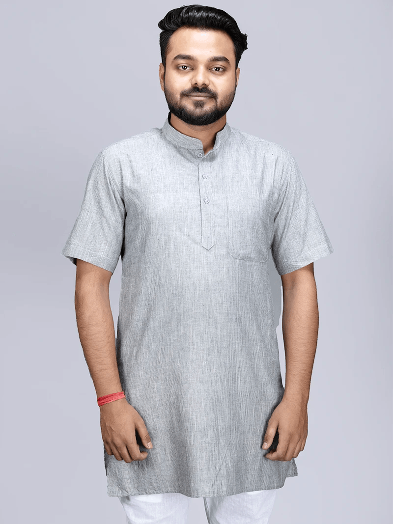Half Sleeves Men Kurta Online at Weavers India – WeaversIndia