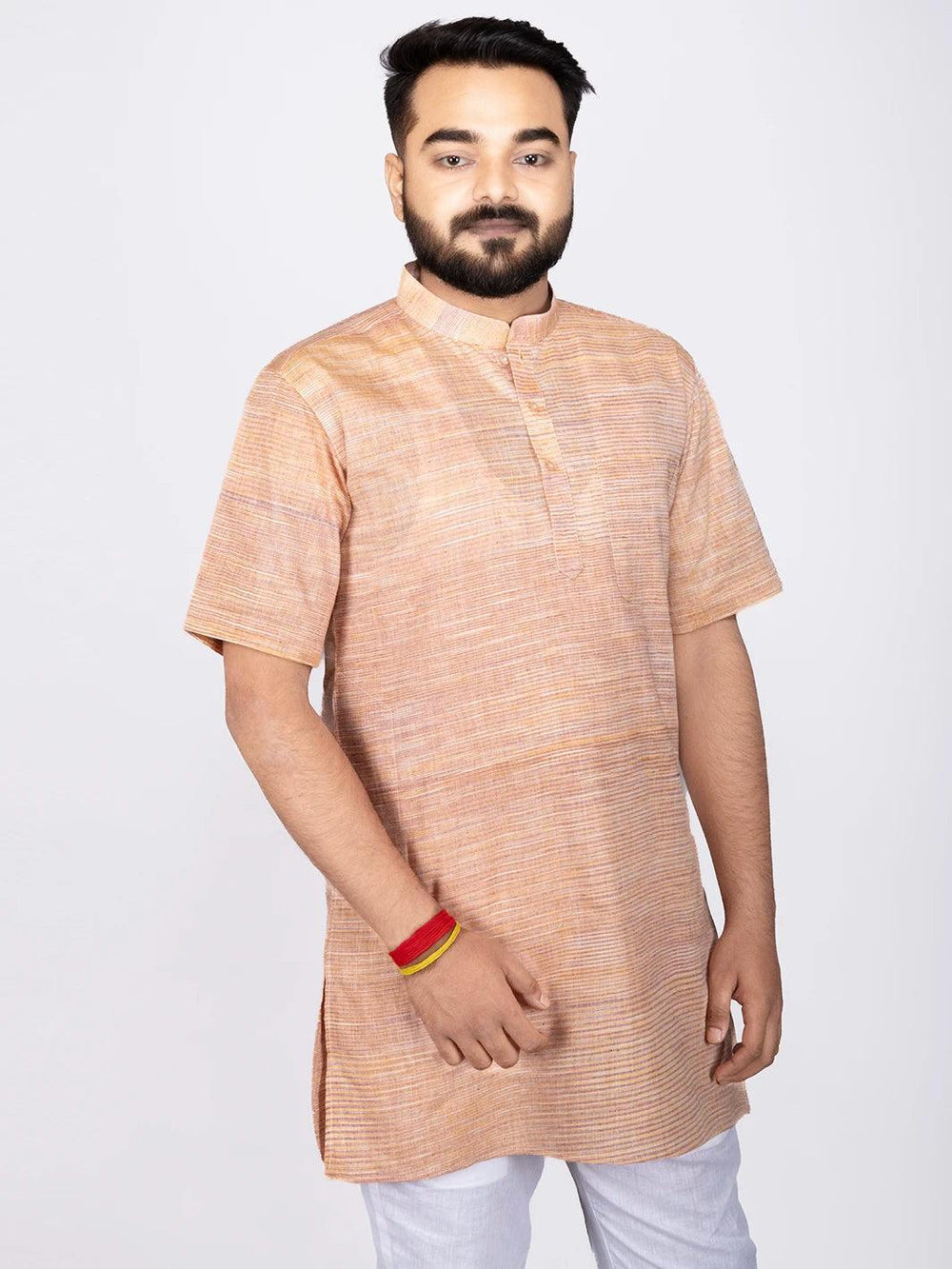 Half Sleeves Men Kurta Online at Weavers India – WeaversIndia
