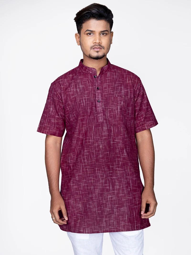 Half Sleeves Men Kurta Online at Weavers India – WeaversIndia