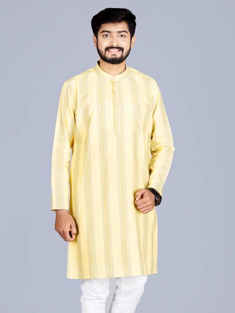 Khadi Cotton Men Kurta at WeaversIndia