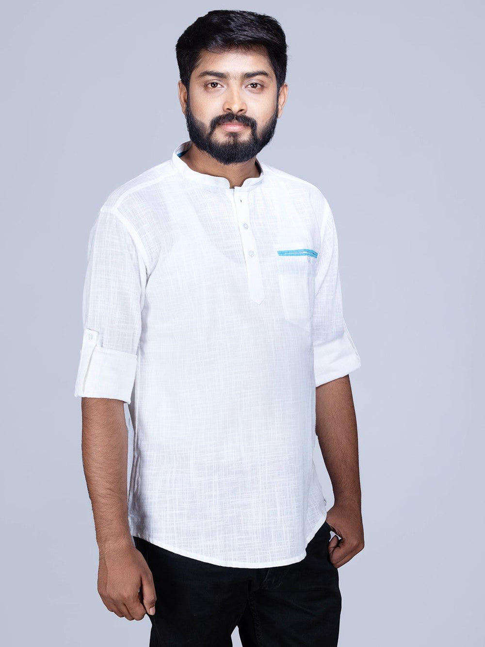 Men Short Kurta – WeaversIndia