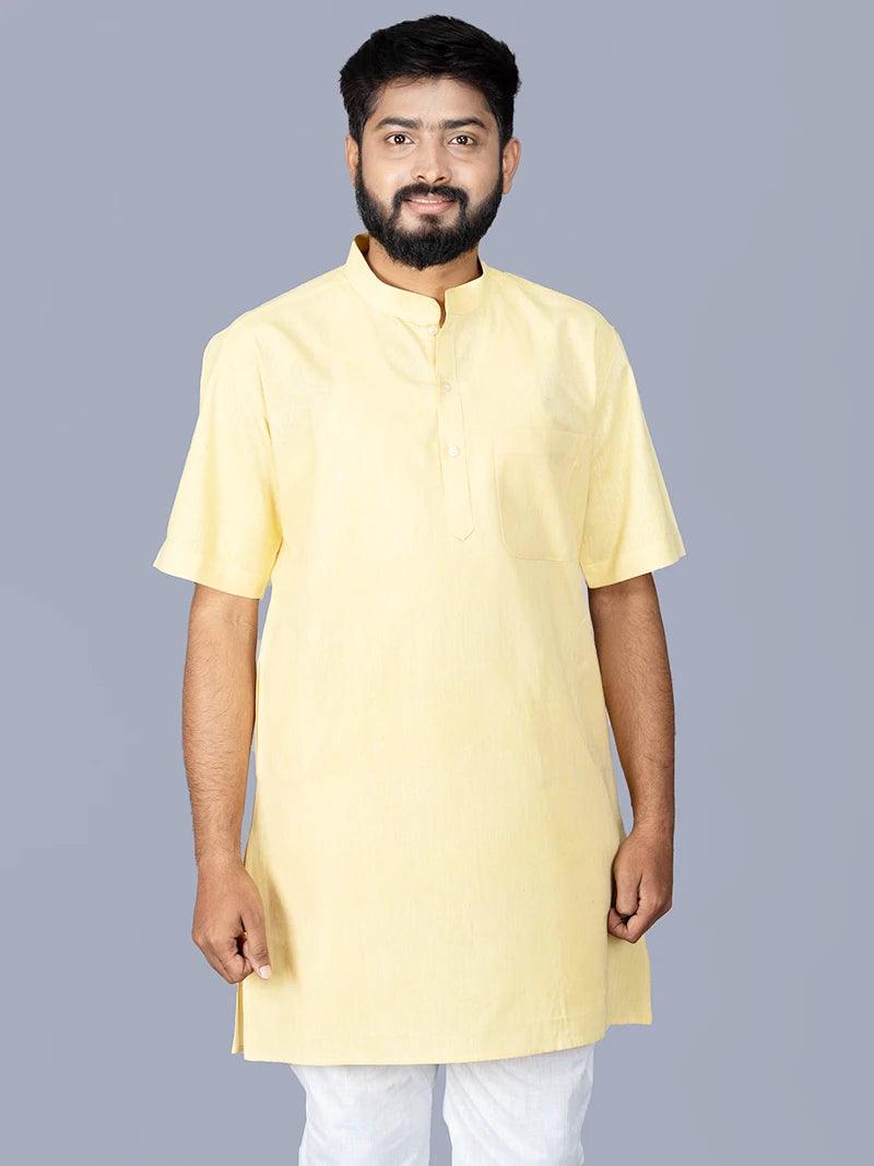 Half Sleeves Men Kurta Online at Weavers India – WeaversIndia